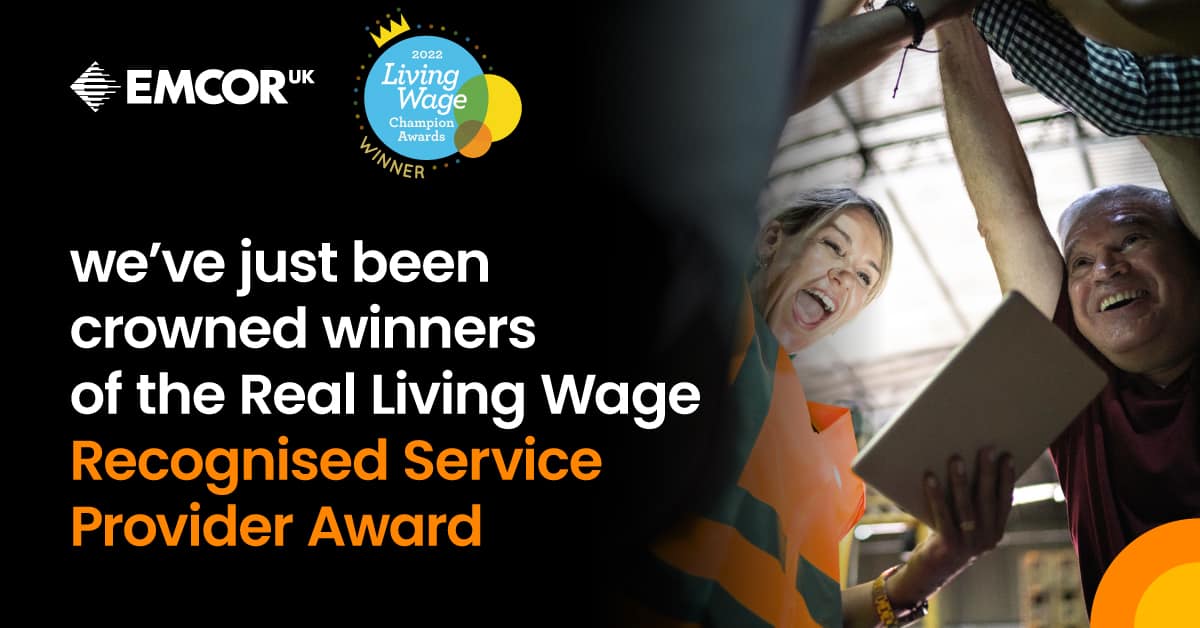 EMCOR UK wins Living Wage Champion Award | FM Business Daily News